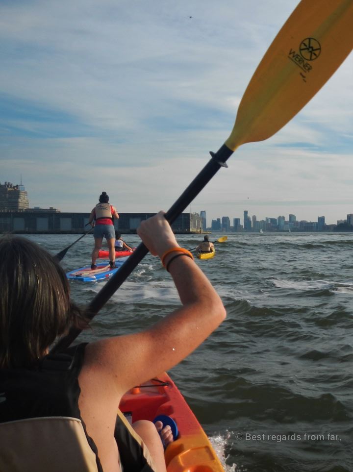 The Manhattan skyline from a kayak! – Best regards from far,