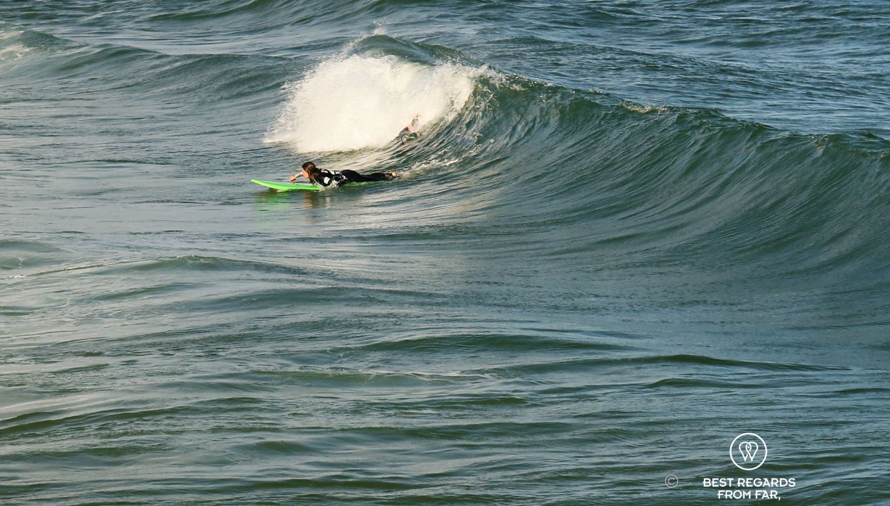 Getting stoked with a surf champ! – Best regards from far,
