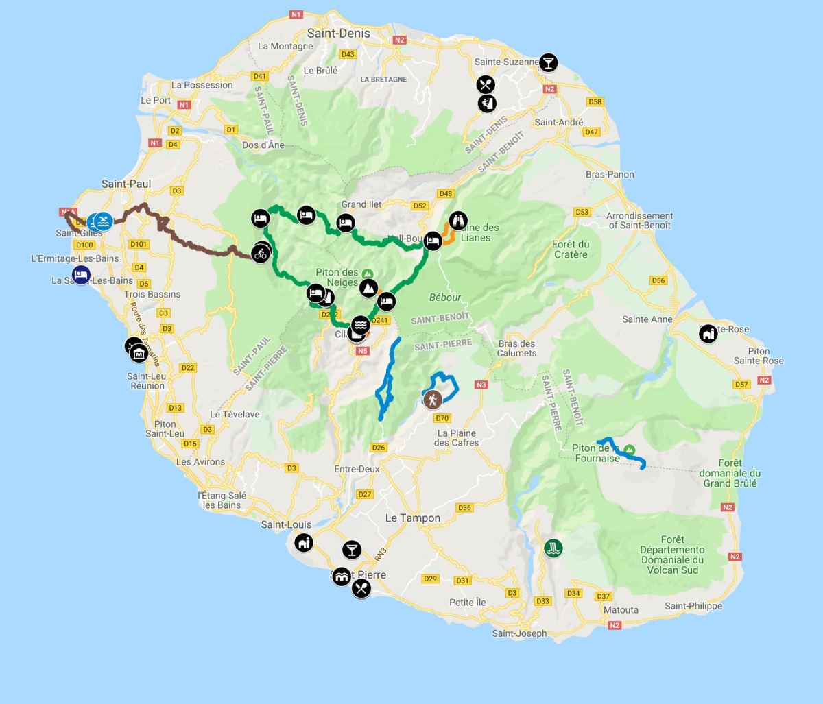 Interactive Map – Reunion Island – Best regards from far,